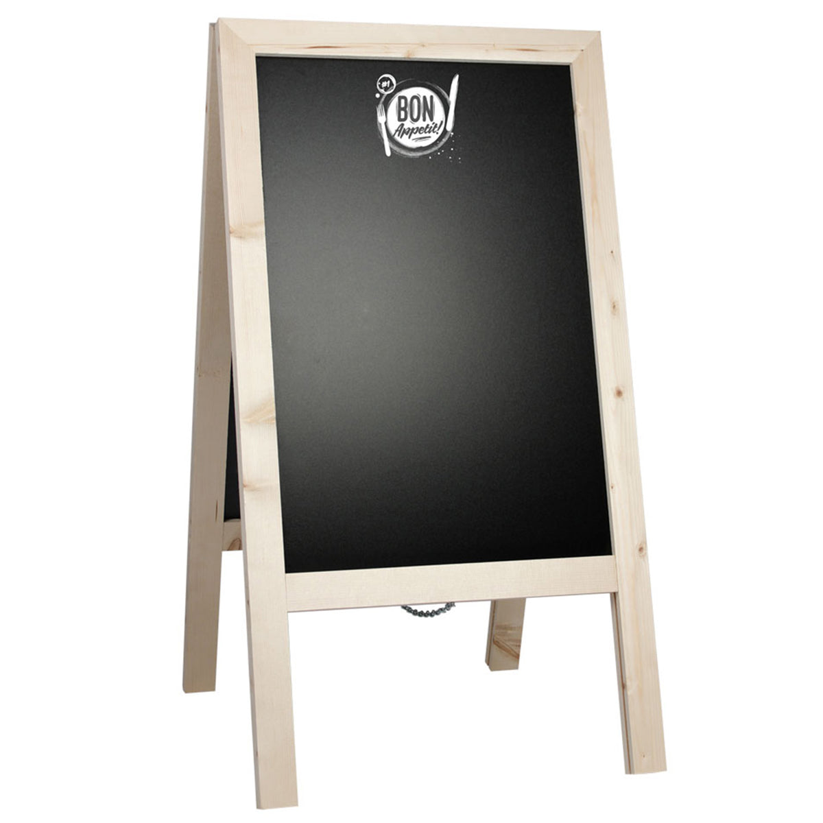Neutral Wood Chalk Pavement Sign (46 x 80 cm) - display-sign.co.uk